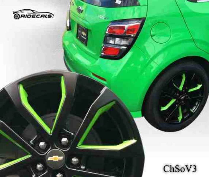 Chevrolet Sonic 17" rim decals ChSoV3 | Ridecals