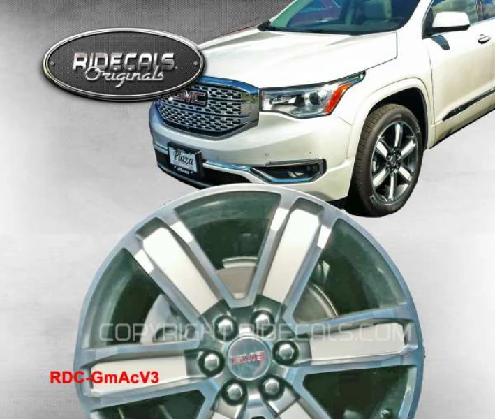 GMC Acadia 20" rim decals GmAcV3 | Ridecals