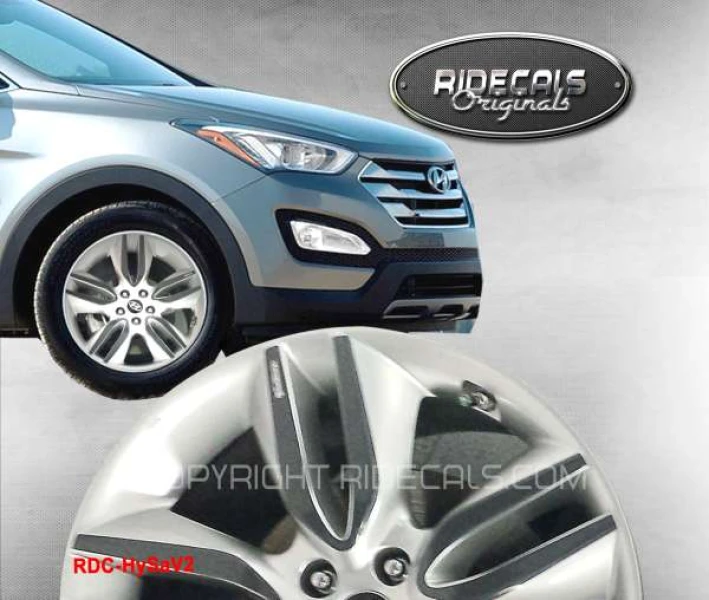 Hyundai Santa Fe 19" rim decals HySaV2 | Ridecals