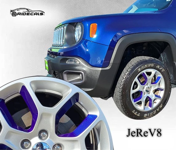Jeep Renegade 17" rim decals JeReV8 | Ridecals